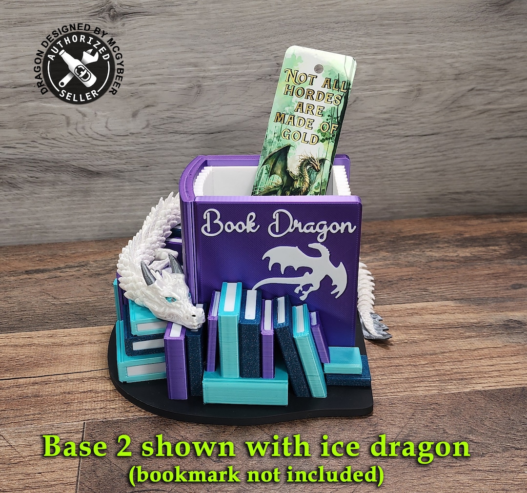 Book Dragon Bookmark Holder / Pen Holder - Etsy
