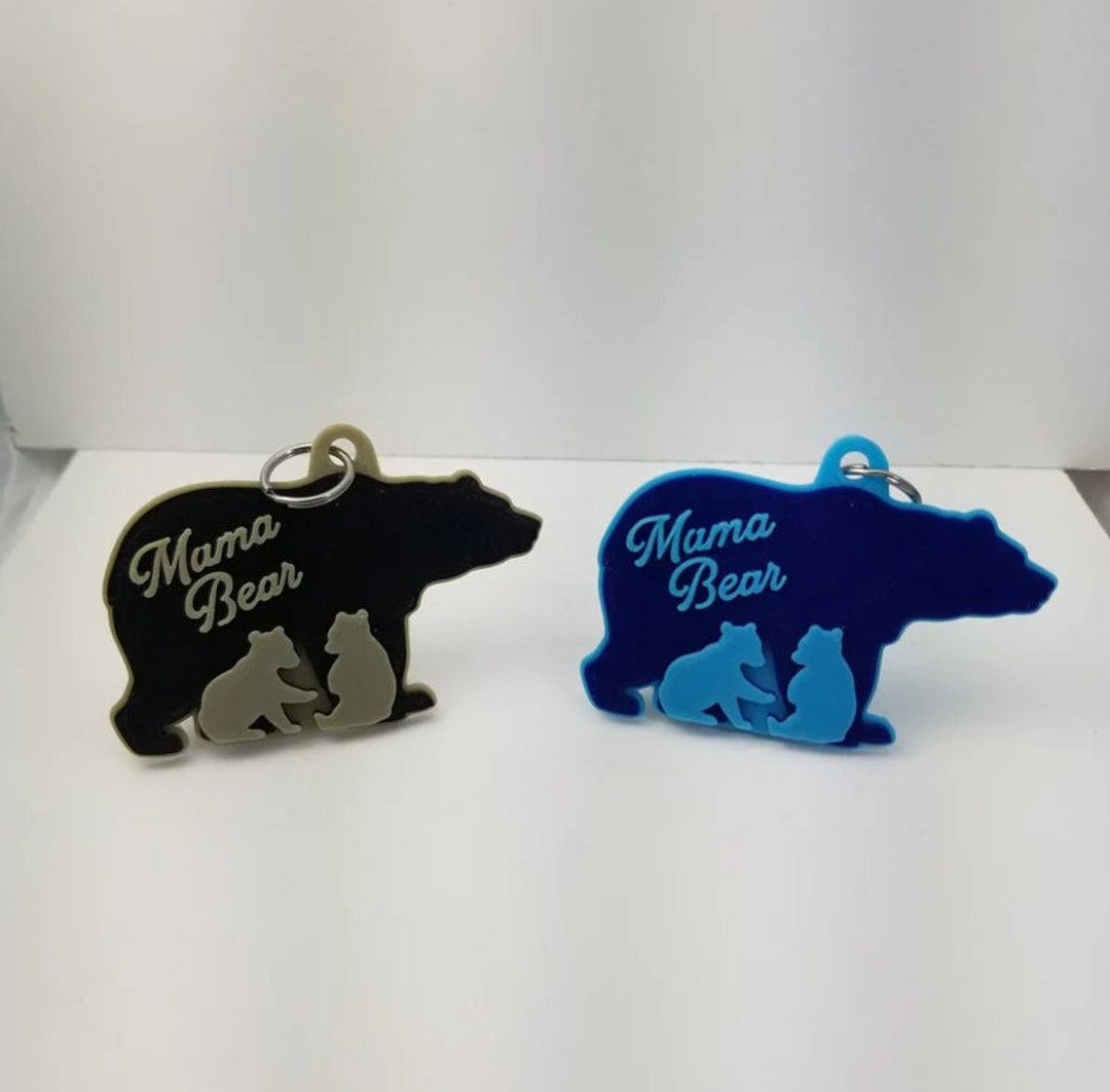 Custom Mama Bear Keychain - Etsy