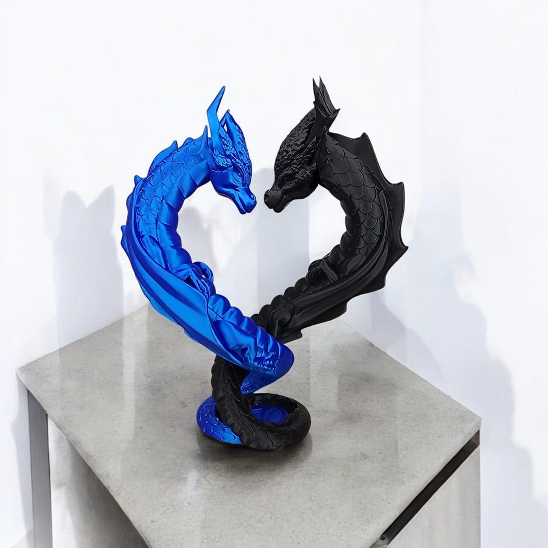 Dragon Bonds Statue - 3D Printed - Valentine - Custom Color Options - Etsy