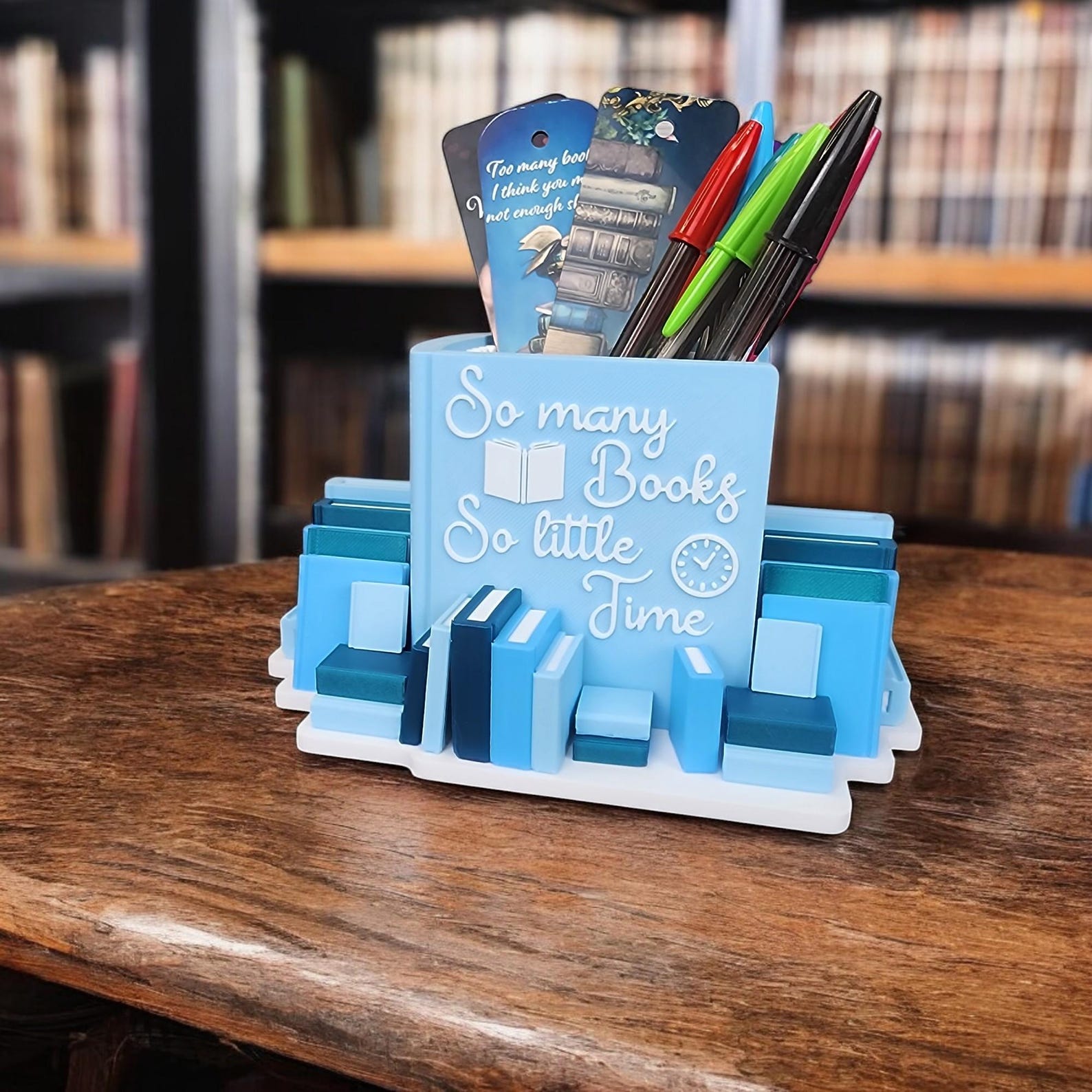 So Many Books Bookmark Holder / Pen Holder - Etsy