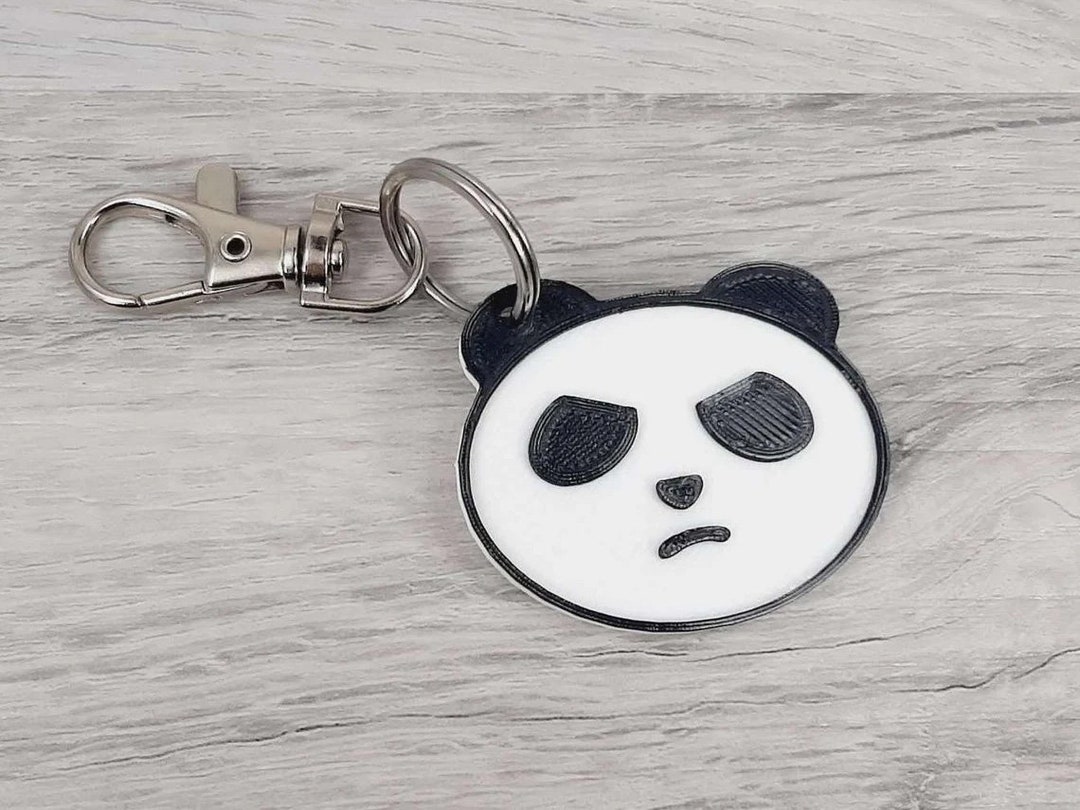 Moody / Angry Panda Keychain (3D Printed) - Etsy