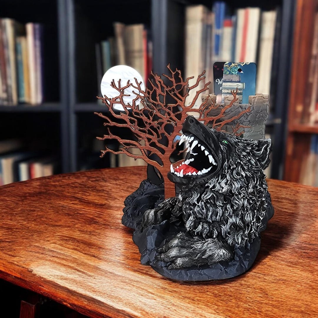 Howling Wolf Tower Bookmark Holder (3D Printed) - Etsy