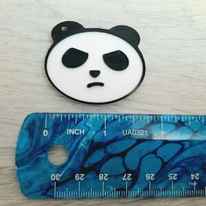 Moody / Angry Panda Keychain (3D Printed) - Etsy