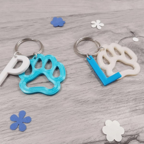3d Printed Paw Print Keychain - Etsy