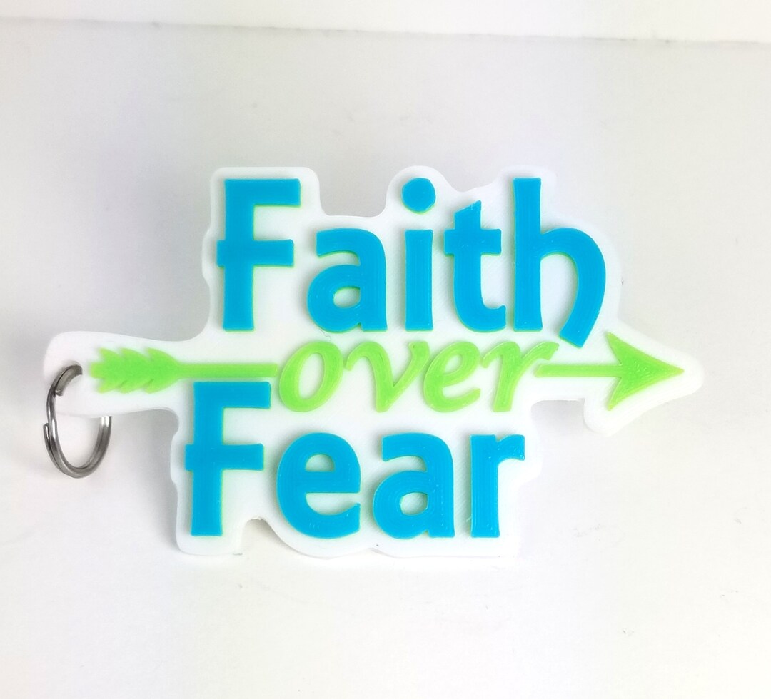 Faith Without Fear Keychain custom Colors - Etsy