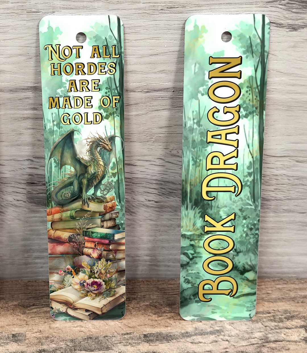 Book Dragon Bookmark (sublimated Aluminum) - Etsy