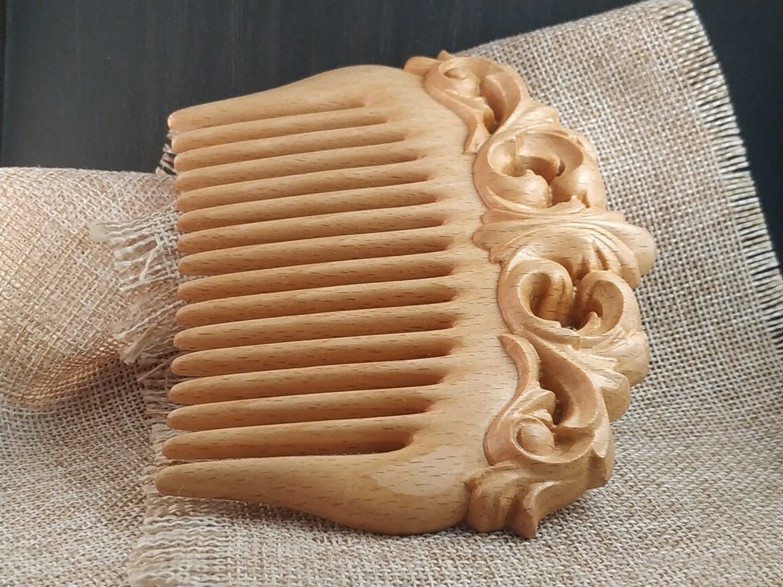 Wooden Hair Comb Carved Wood Comb Wooden Hairbrush Hand - Etsy