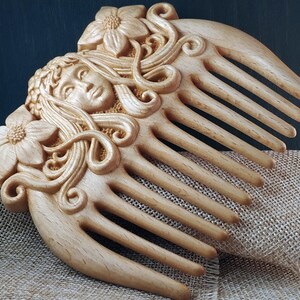 Women Comb Wood Comb Women Accessories Art Nouveau Comb - Etsy