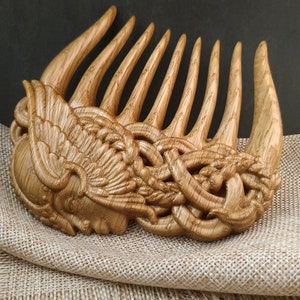 Valkyrie Wooden Comb, Wood Comb, Nordic Comb, Viking Comb, Scandinavian ...