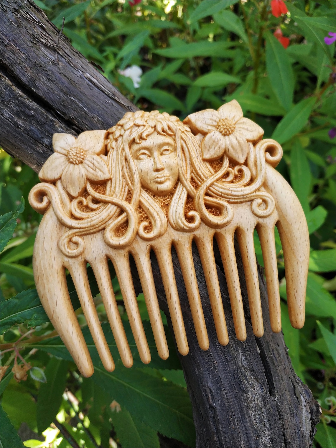 Women Comb Wood Comb Women Accessories Art Nouveau Comb - Etsy