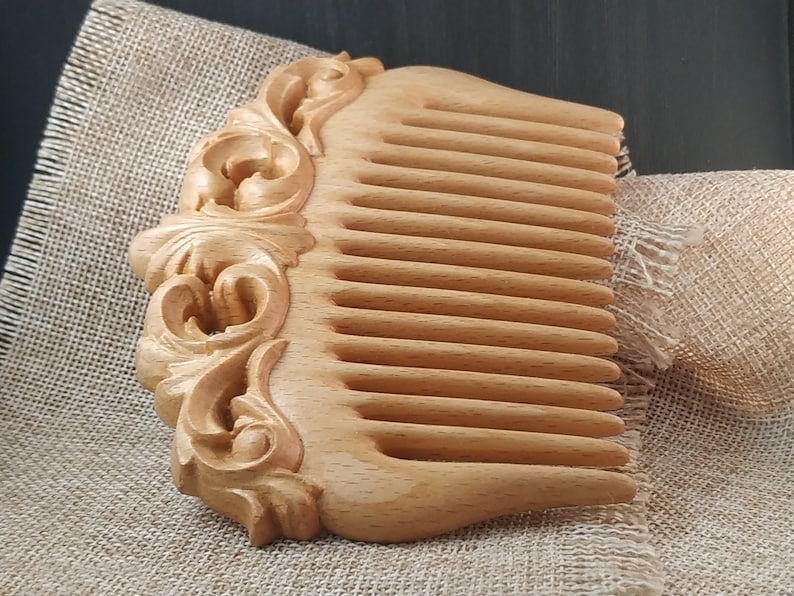 Wooden Hair Comb Carved Wood Comb Wooden Hairbrush Hand - Etsy
