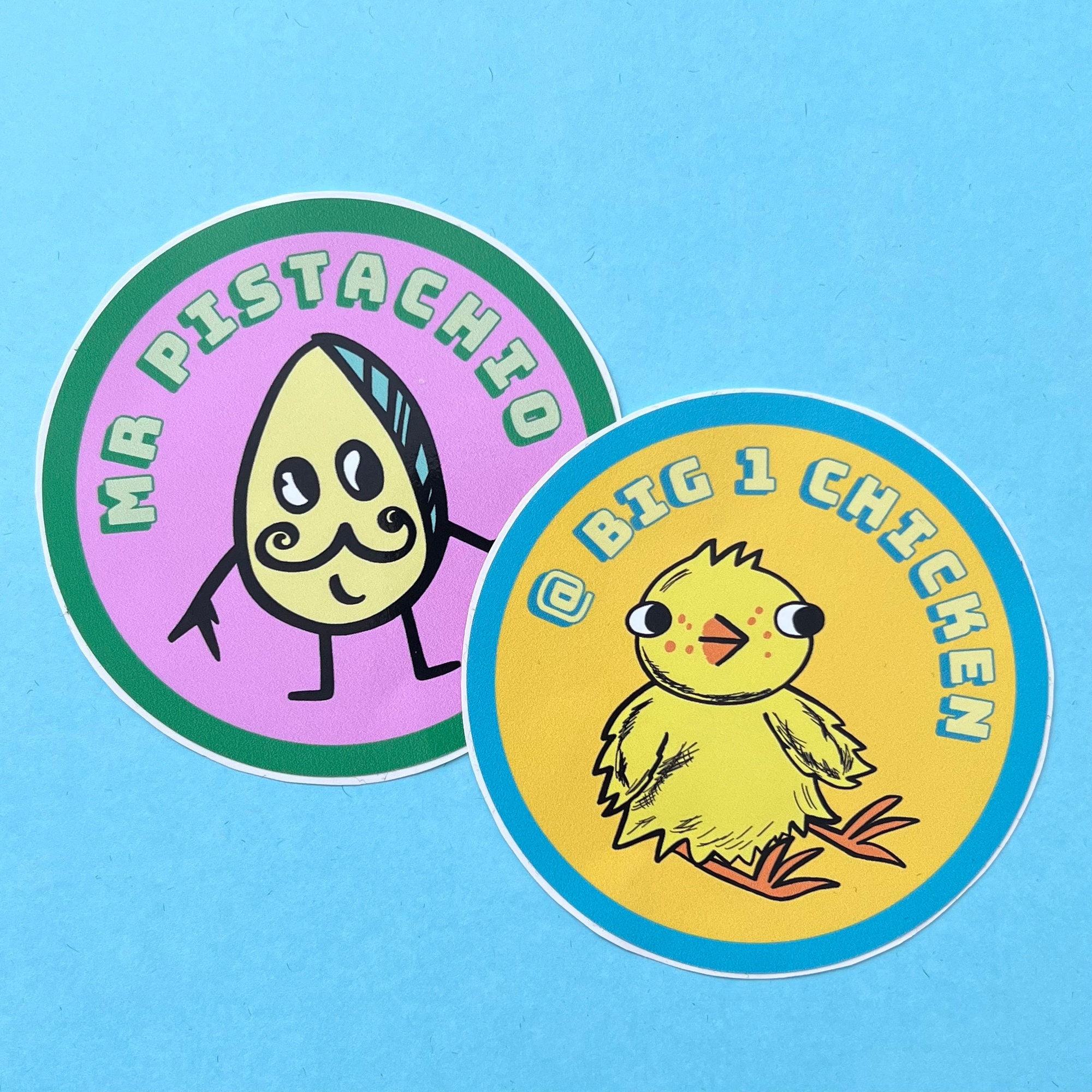 Mr Pistachio Circle Sticker Scrapbooking Nuts Decoration Gift Wholesome ...