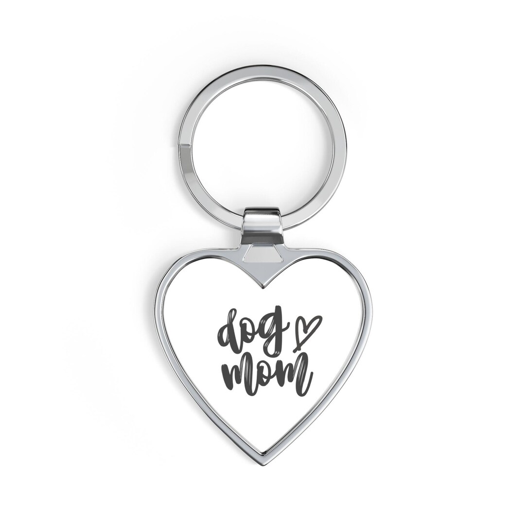 Dog Mom Heart Keychain | Heart Keychain, Pet Lover Accessory - Etsy