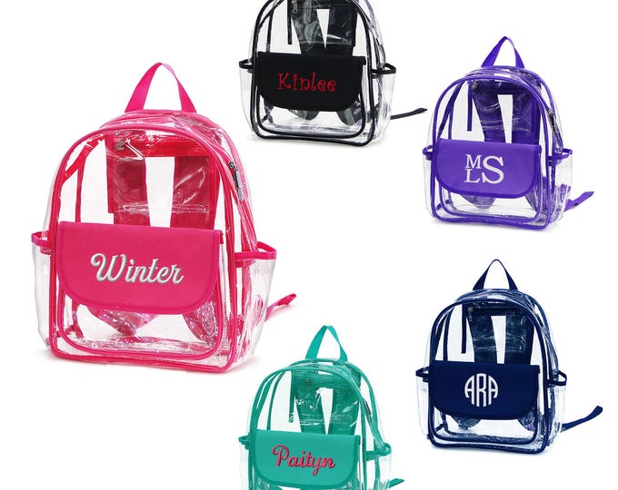 Character Personalized Clear Backpack - Etsy
