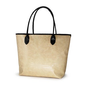 Monogram Classy Shoulder Totes Gator Black Gray Cream Brown - Etsy