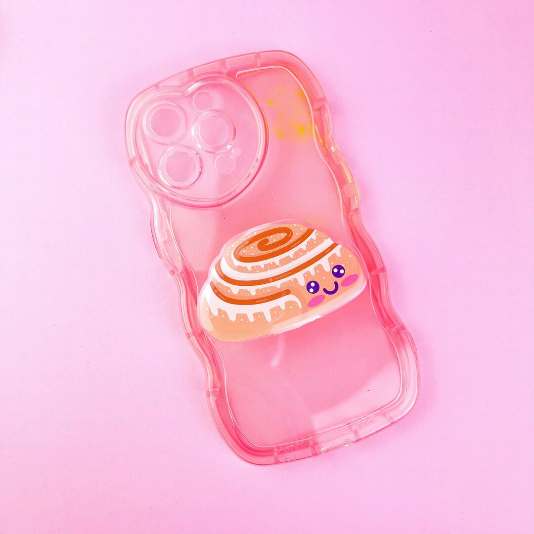 Cinnamon Bun Kawaii Phone Grip Cute Phone Holder, Cute Griptok, Phone ...