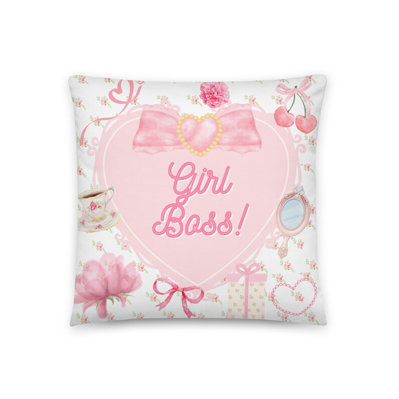 Coquette Girl Boss Pillow Cute Throw Pillows T Ideas For Women Etsy