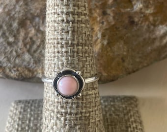 Conch Shell Ring/sterling Silver Pink Conch Shell Ring/large Shell Ring/pink Conch Ring/conch ...