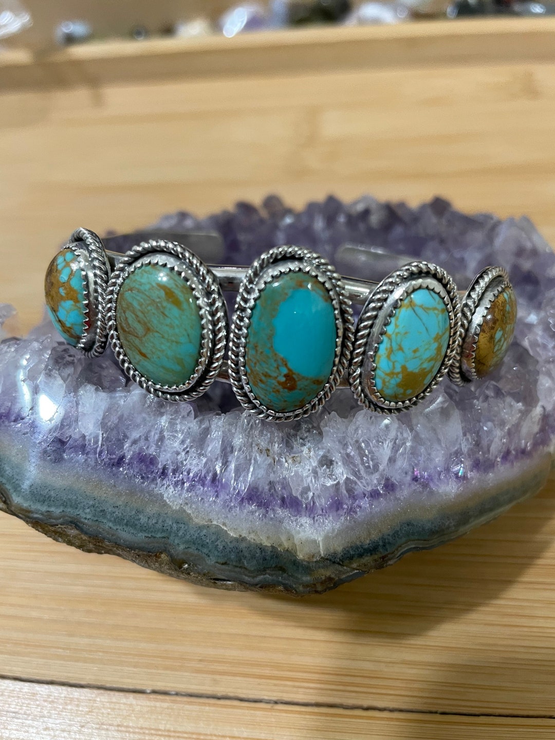 Multiple Turquoise Stone Cuff Bracelet/blue Turquoise Cuff/genuine 925 ...