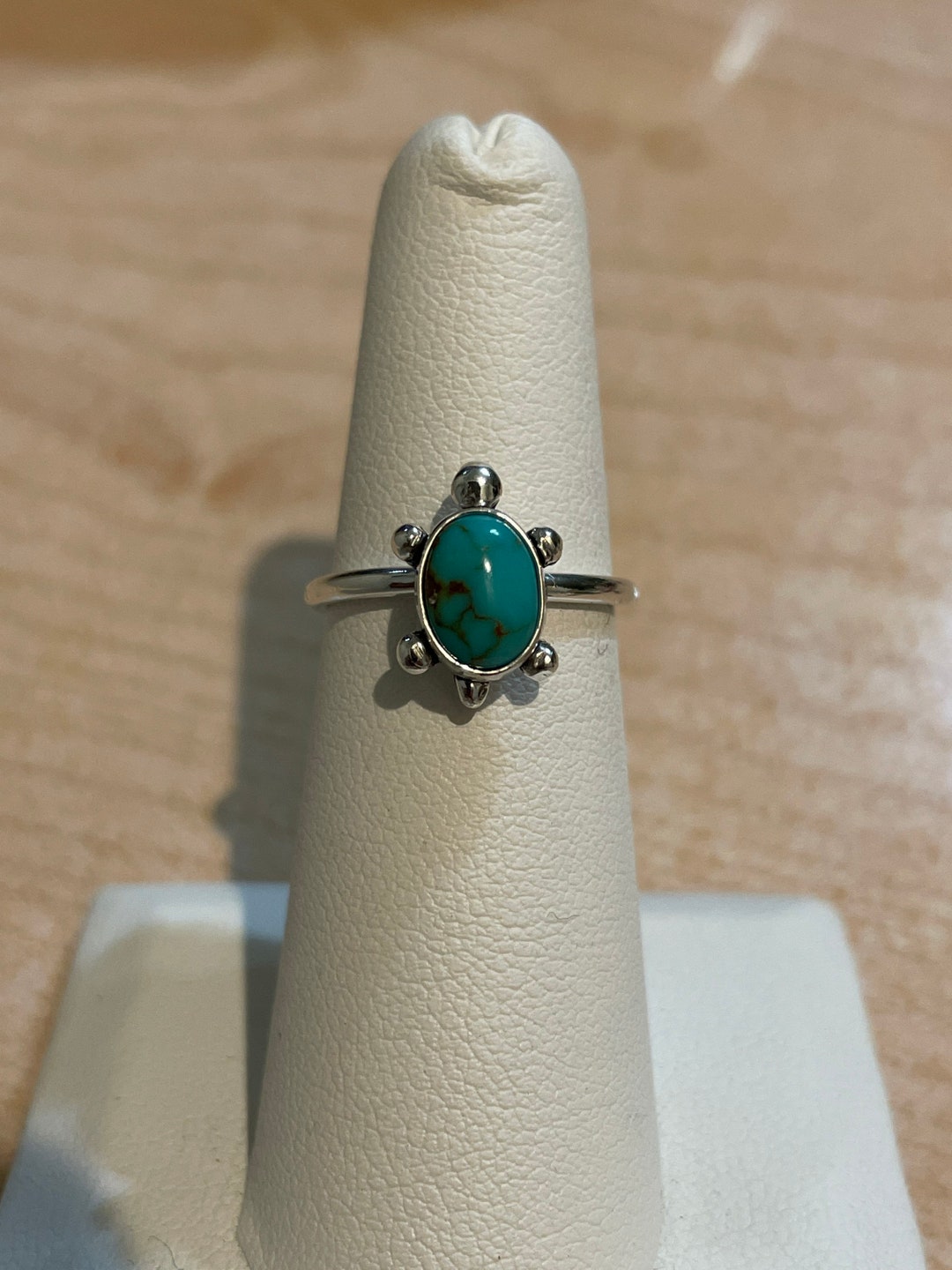 Turtle Ring /sterling Silver Turquoise /dainty Turtle Ring/kingman ...