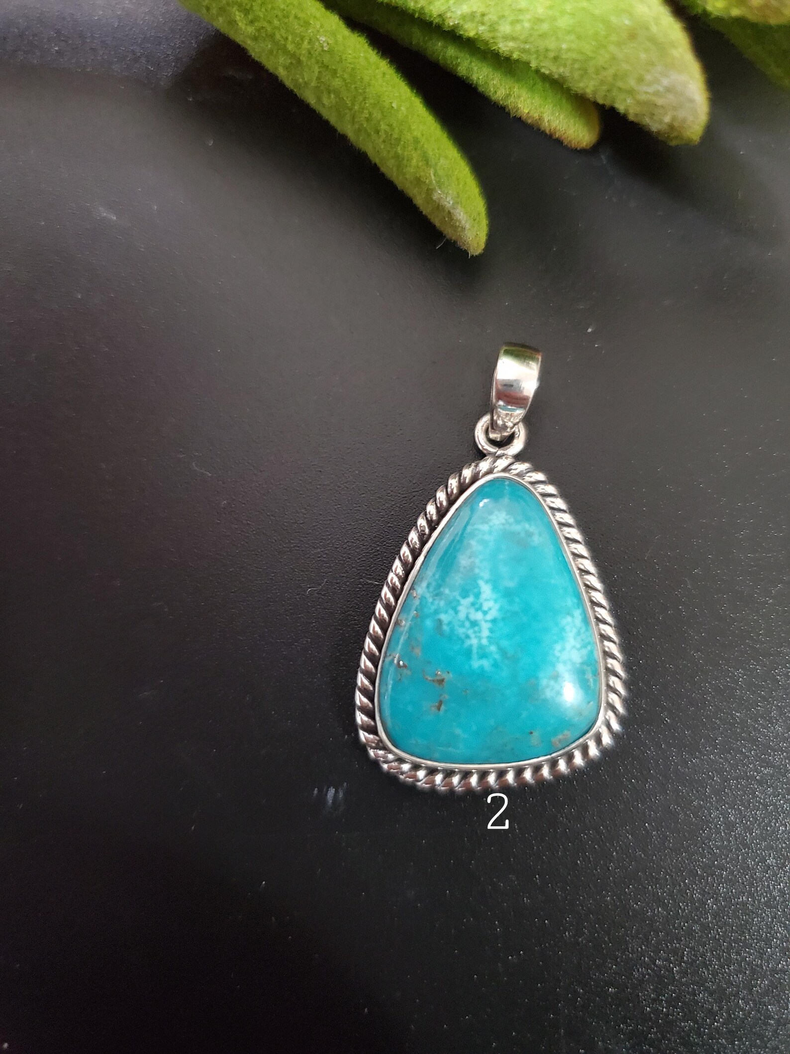 Dainty Blue Turquoise Pendant Necklace/small Turquoise Pendant/sterling ...