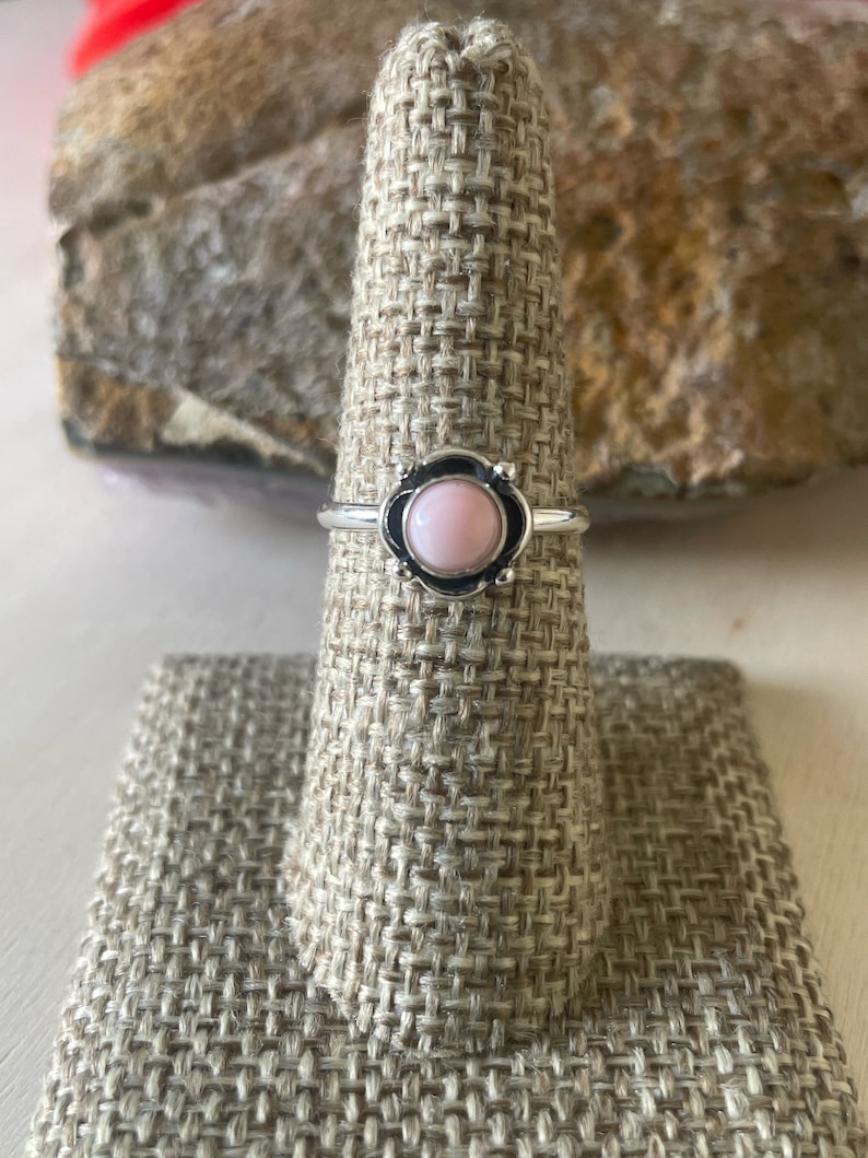 Conch Shell Ring/sterling Silver Pink Conch Shell Ring/dainty Conch ...