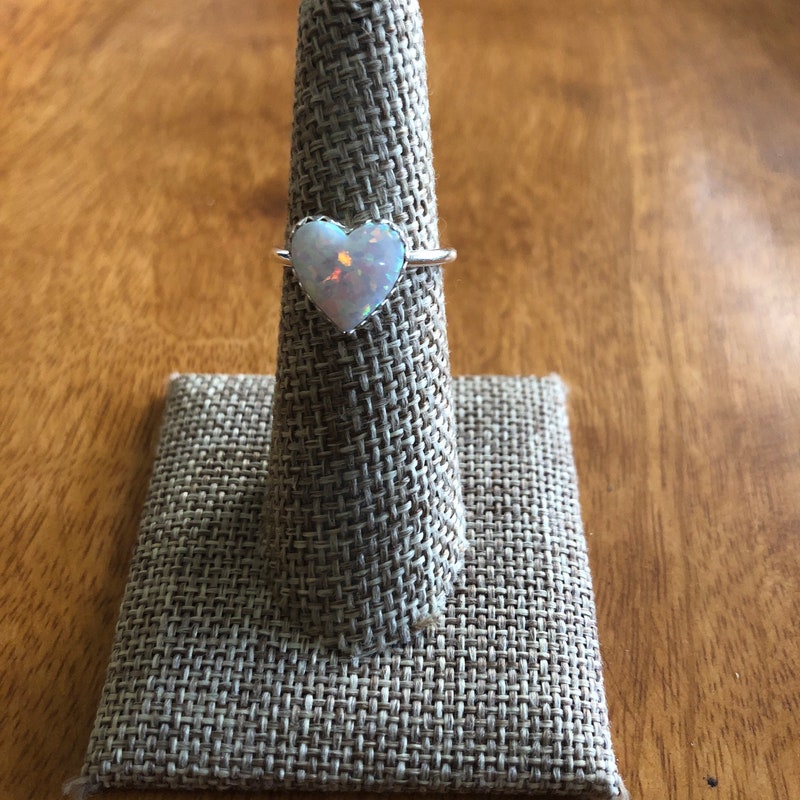 Opal Heart Ring - Etsy