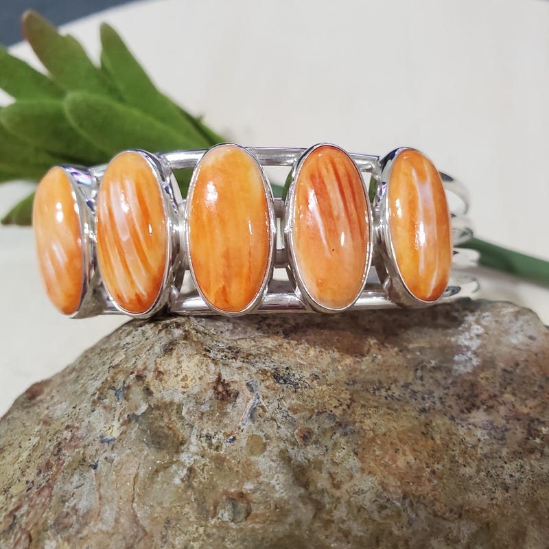 Spiny Oyster Orange Cuff - Etsy