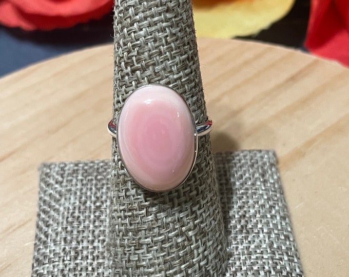 Conch Shell Ring/sterling Silver Pink Conch Shell Ring/large Shell Ring ...