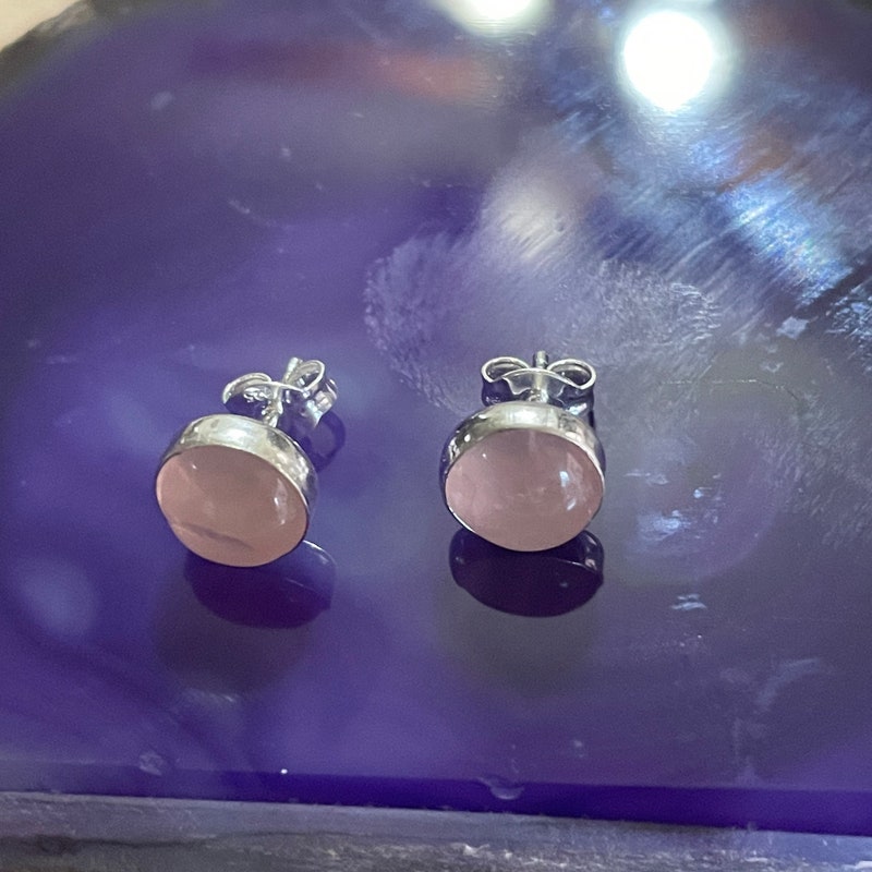 Pink Rose Earrings - Etsy