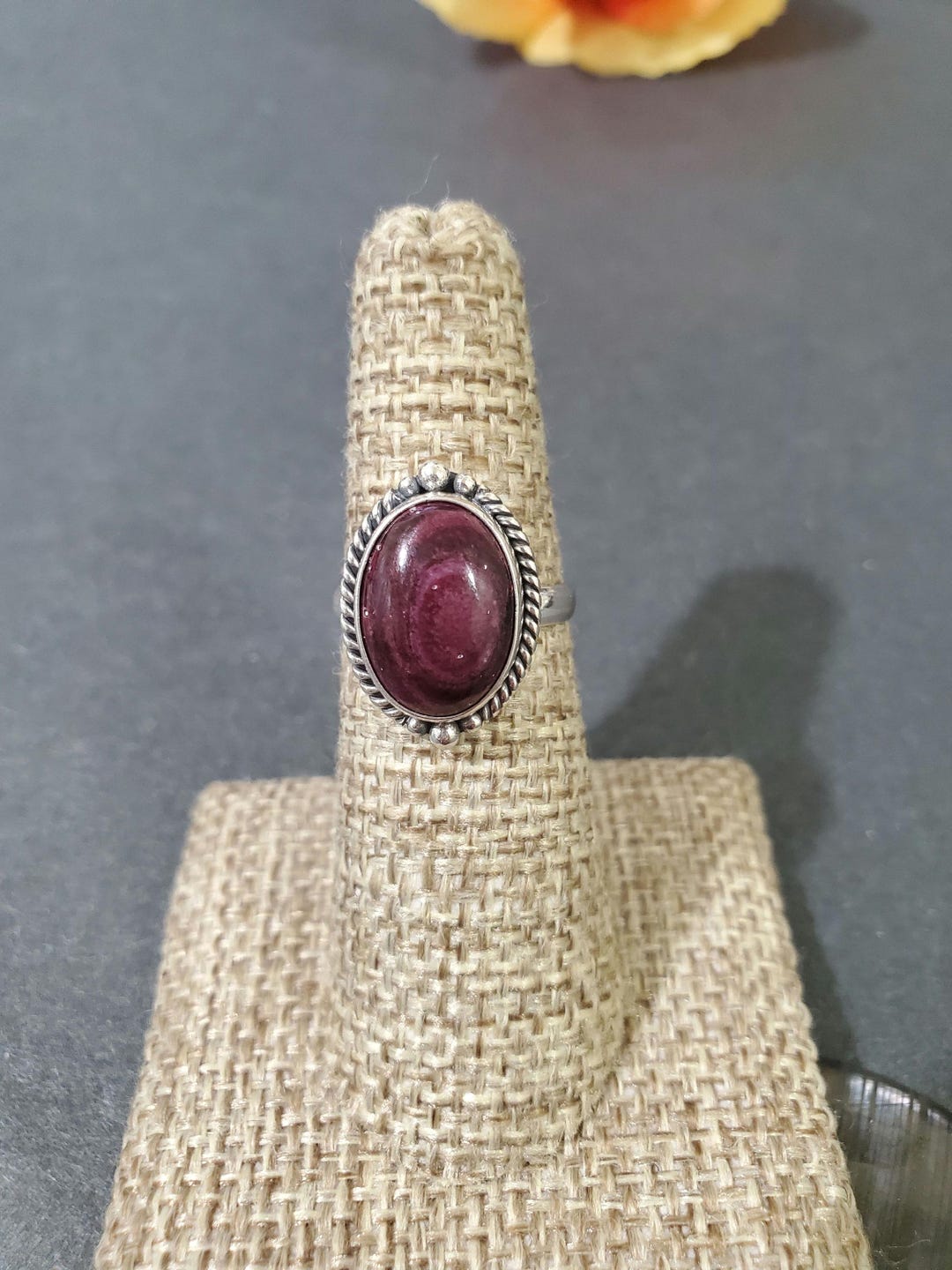 Purple Ring/spiny Oyster Ring/purple Spiny Oyster Ring/sterling Silver ...