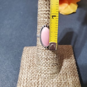 Oval Pink Conch Shell Ring/sterling Silver Queen Conch Shell Ring/conch ...