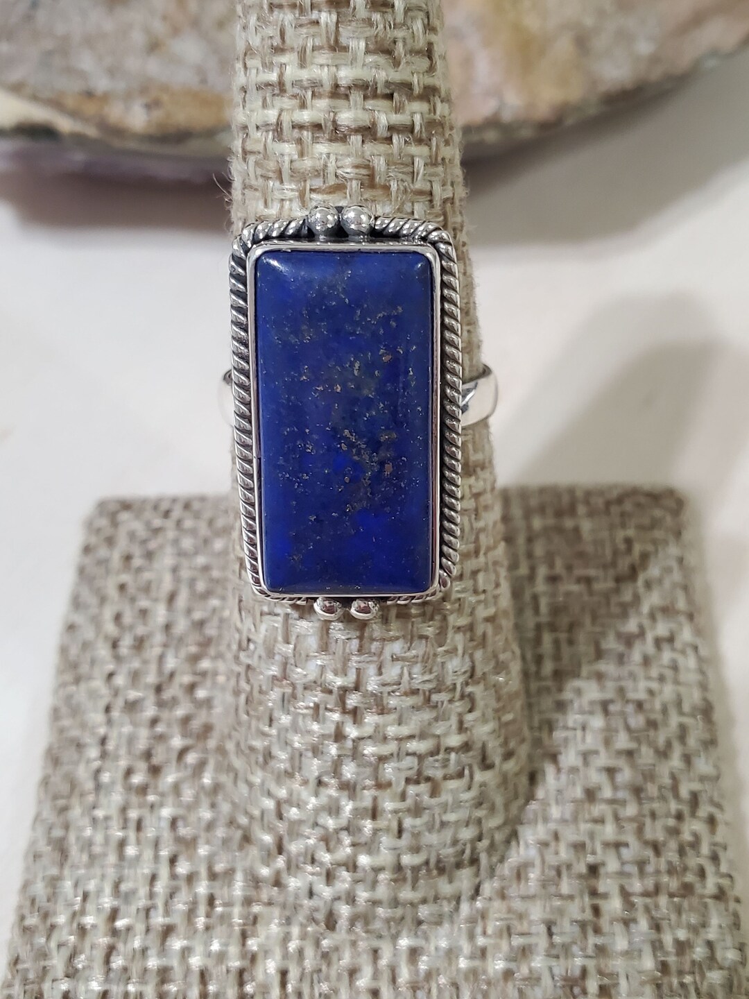 Blue Lapis Lazuli Ring/large Lapis Ring/natural Blue Lapis Ring/blue ...