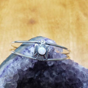 Fire Opal Thunderbird Bracelet Cuff /sterling Silver/adjustable Cuff ...