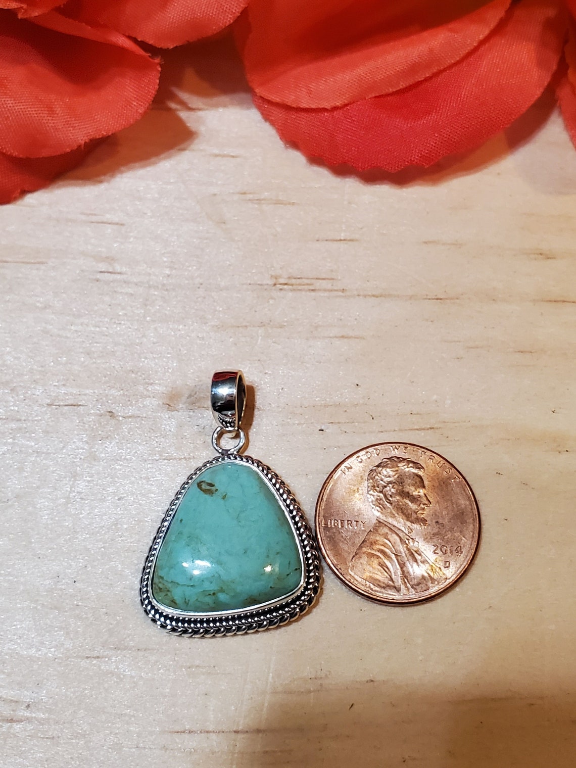 Cute Dainty Turquoise Pendant Necklace/small Turquoise Pendant/sterling ...
