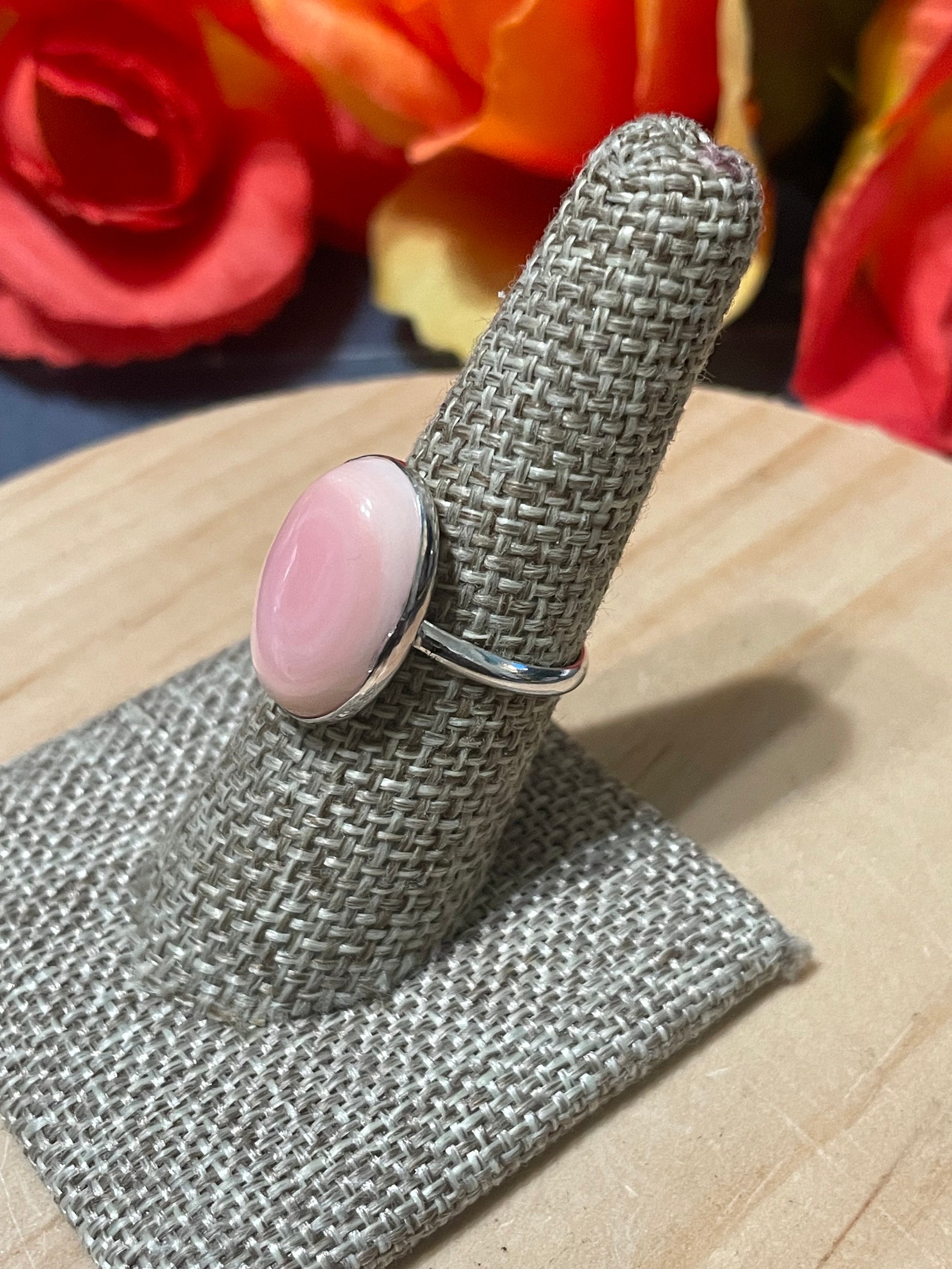 Conch Shell Ring/sterling Silver Pink Conch Shell Ring/large Shell Ring ...