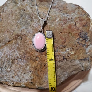 Pink Conch Shell Pendant Necklace/pink Shell Heart/pink Stone/sterling ...