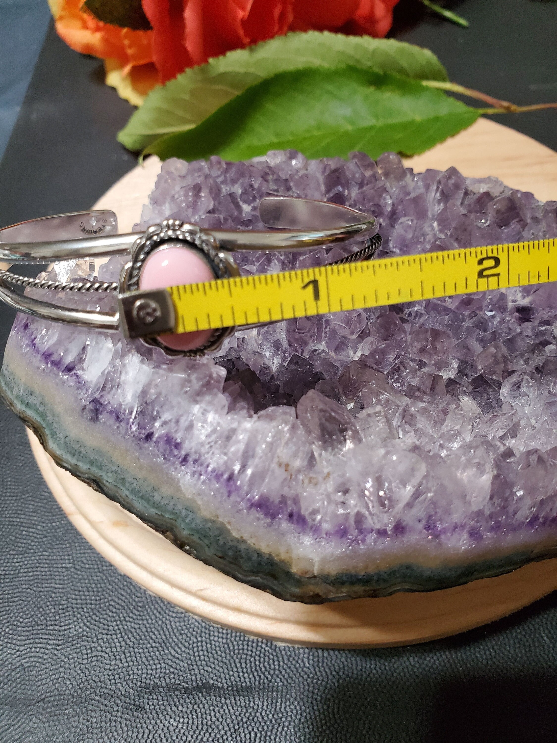Pink Conch Shell Cuff Bracelet/sterling Silver Cuff/conch Shell Cuff ...