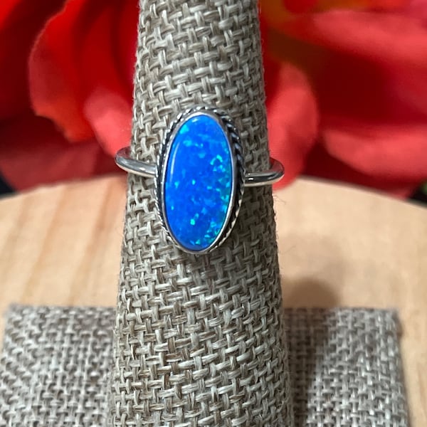 Blue Fire Opal Ring - Etsy