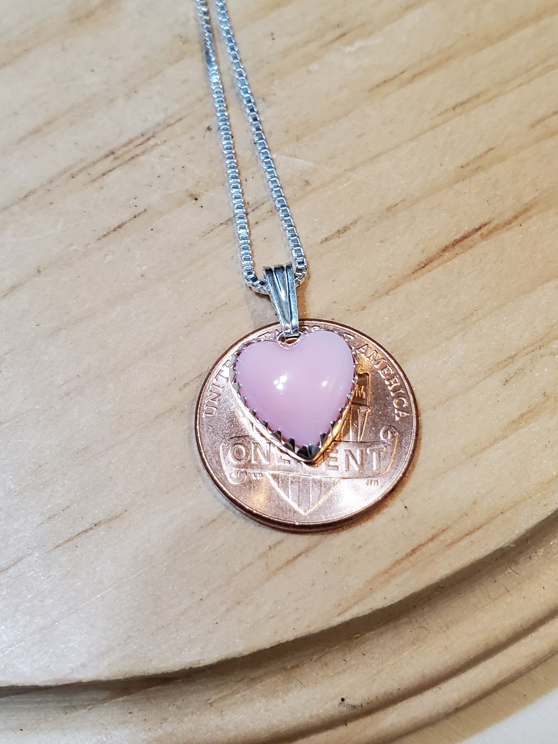 Pink Conch Shell Heart Pendant Necklace/pink Shell Heart/pink Stone ...