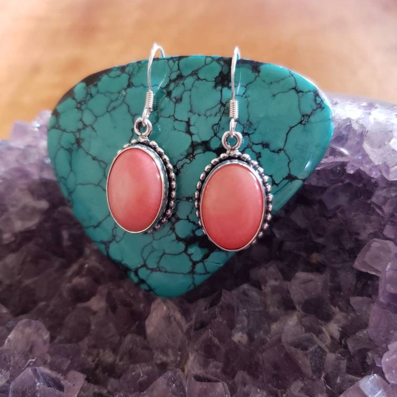 Coral Earrings - Etsy