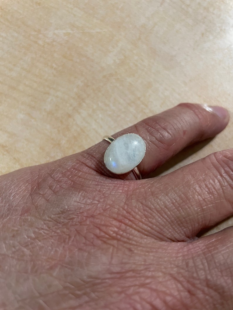 Genuine Moonstone Ring,moonstone Silver Ring,handmade Moonstone Ring ...