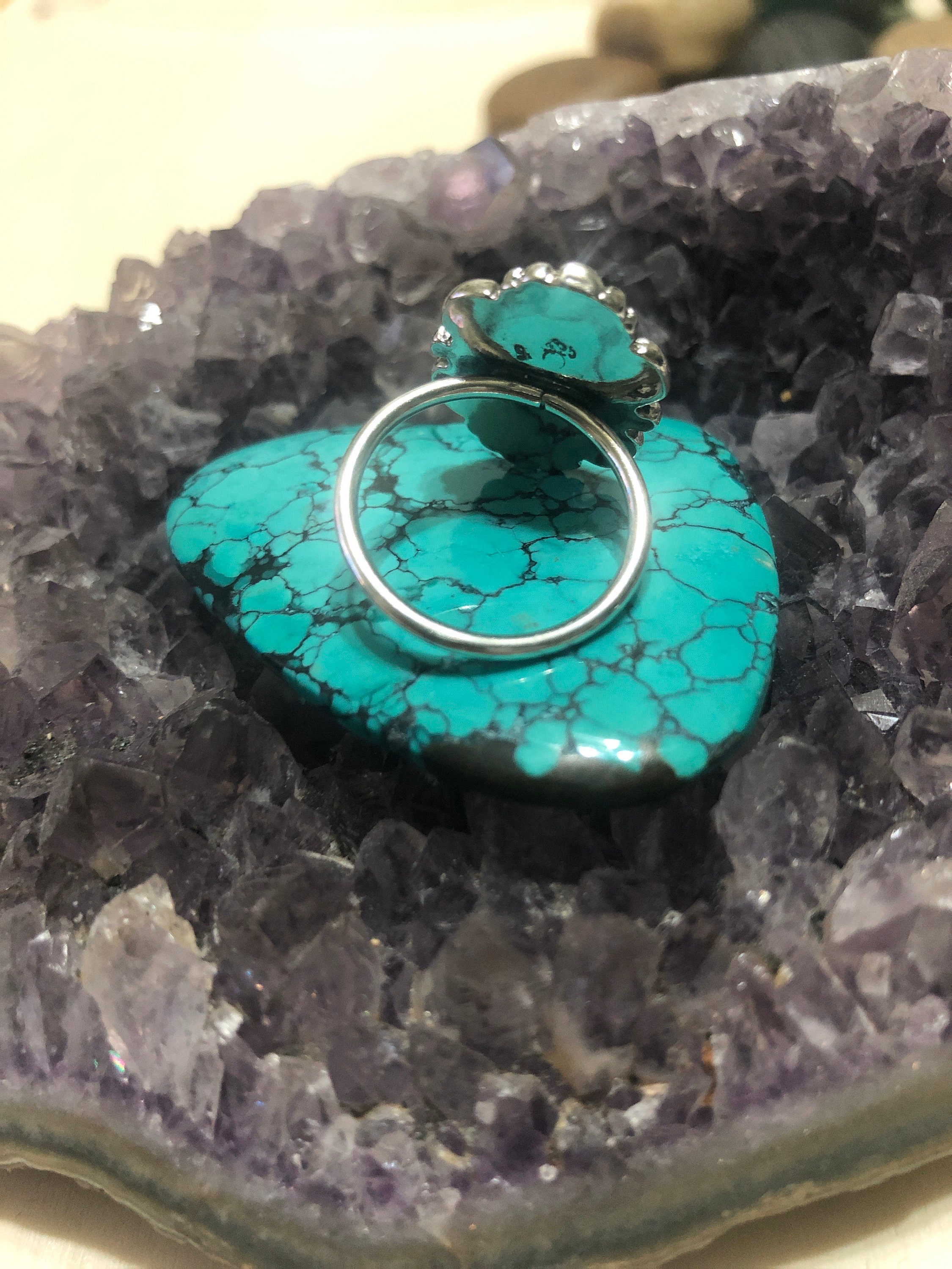 LARGE Fire Opal Ring/ Sterling Silver/solid Band/custom Size/ Statement ...