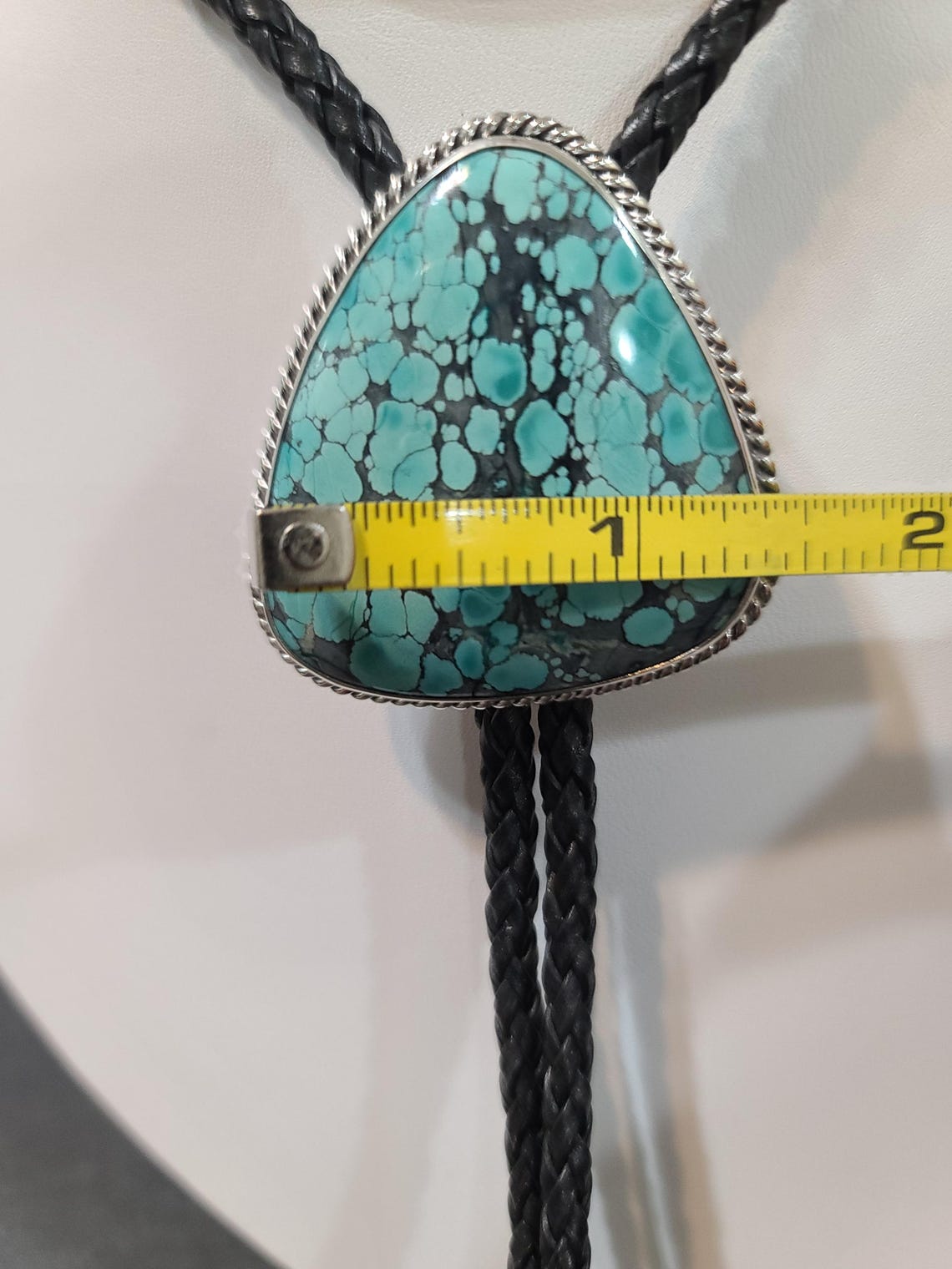 Turquoise Bolo Tie /blue Turquoise Bolo Tie/leather Bolo Tie /genuine ...
