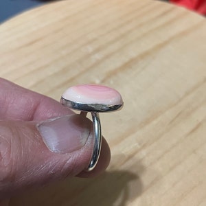 Conch Shell Ring/sterling Silver Pink Conch Shell Ring/large Shell Ring ...
