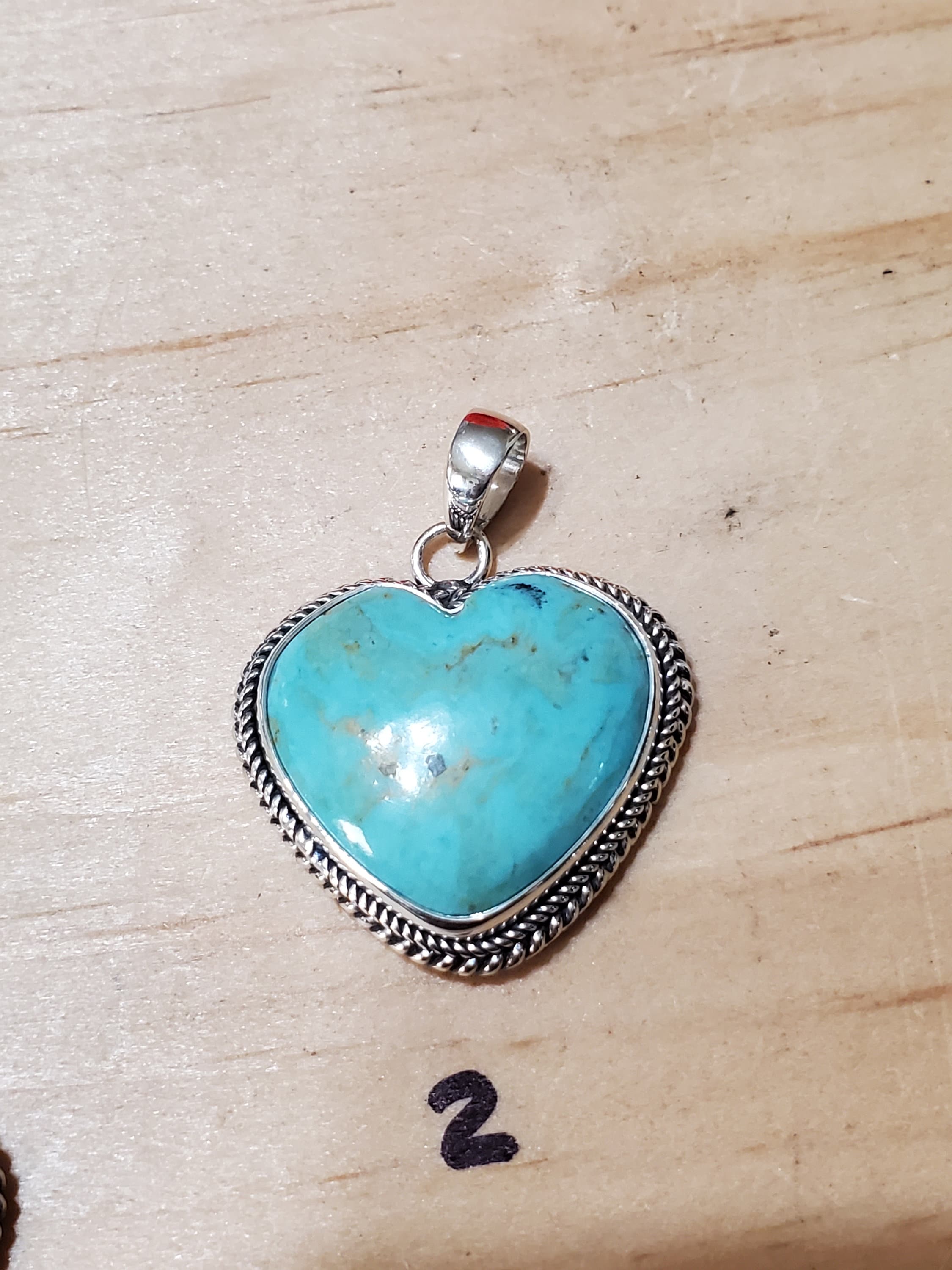 Turquoise Heart Pendant/blue Turquoise Heart Pendant Necklace/sterling ...