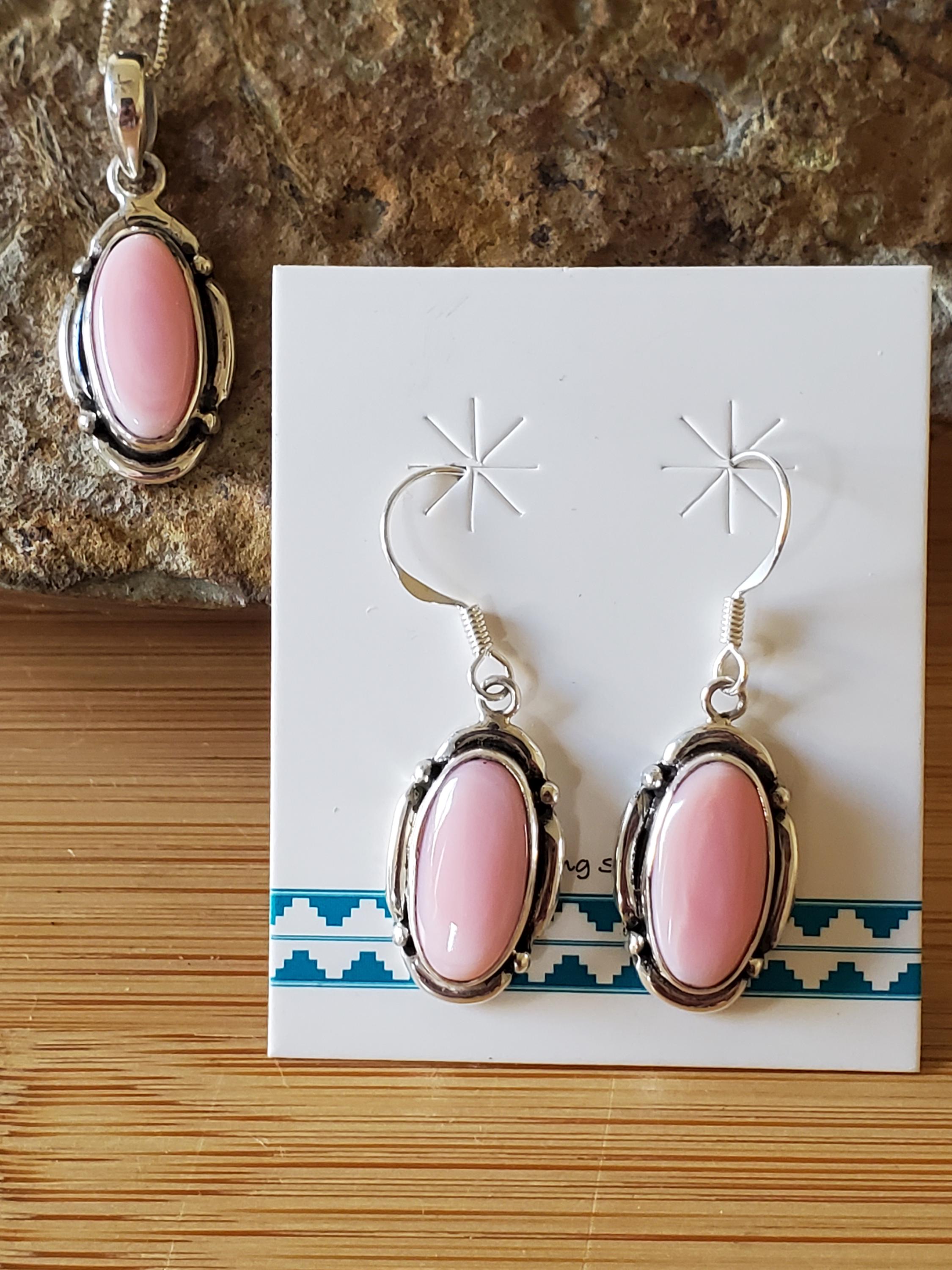 Conch Shell Jewelry Sets/oval Pink Earring/conch Shell Pendant/conch ...