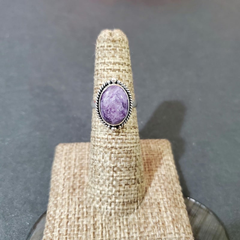 Charoite Ring - Etsy