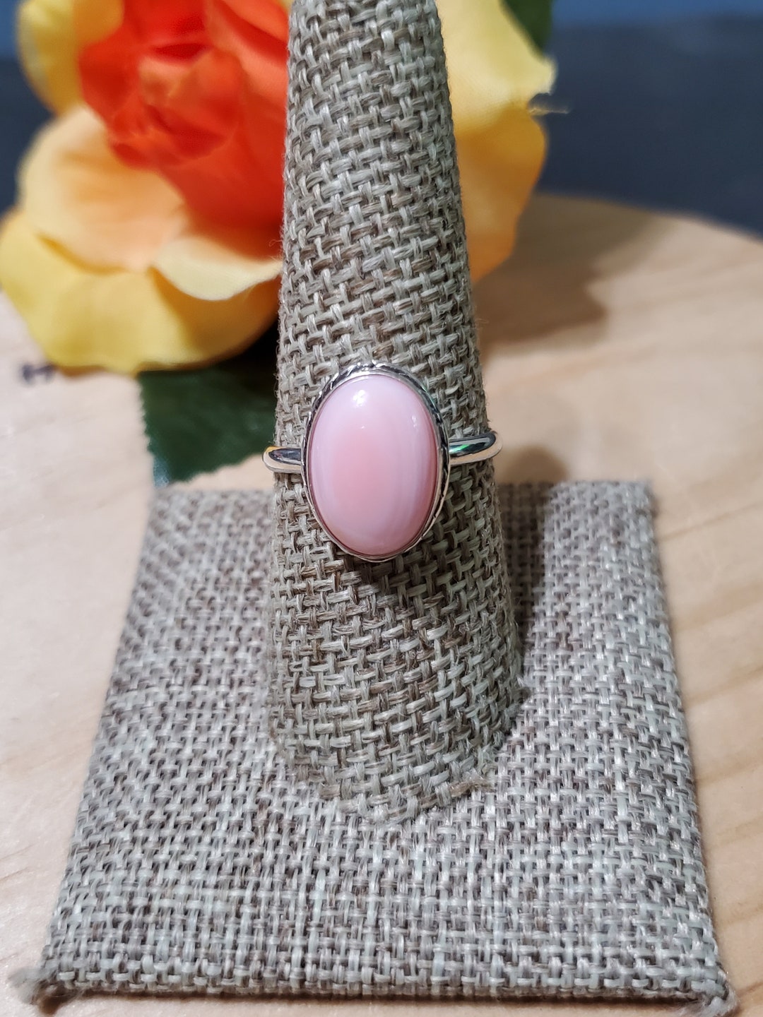 Pink Conch Shell Ring/sterling Silver Queen Conch Shell Ring/conch ...