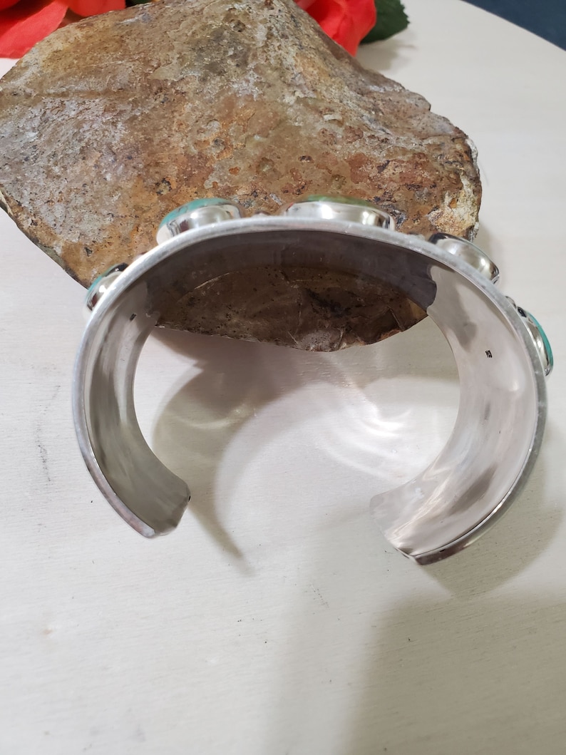 Turquoise Cuff/turquoise Bracelet/matrix Turquoise Cuff/sterling Silver ...